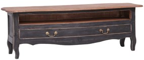 TV stolek 120 x 30 x 40 cm černý masivní mahagonové dřevo 283901