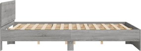 Rám postele s čelem šedý sonoma 200 x 200 cm 3207460