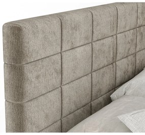 Světle hnědá boxspring postel s úložným prostorem 200x200 cm Ava – Maison de Rêve