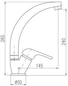RAV Slezák SA006.0/3 - Dřezová baterie SAZAVA 26,5 cm lesklý chrom