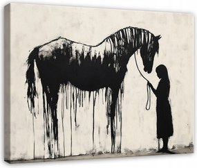 Obraz Abstrakce Banksy Moderní Do Ložnice Obývacího Pokoje Na Plátně 100x70