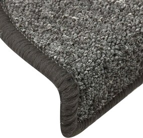 Schodové rohože 30 ks 56 x 17 x 3 cm tmavě šedé, půlkulaté 3365745