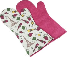 Bellatex Grilovací rukavice 2ks Červená 22x46 cm