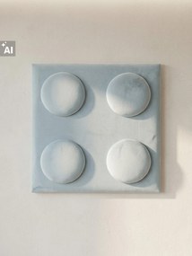 Sinsay - Sametový čalouněný panel ve tvaru kostky - modrá