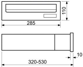 Richter Czech BK.38.R.N poštovní schránka do sloupku nerez
