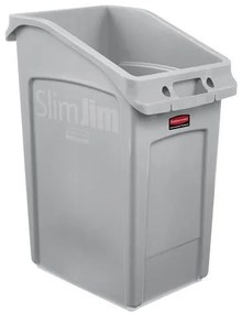 Plastový odpadkový koš Rubbermaid Slim Jim Under Counter na tříděný odpad, objem 87 l, šedý