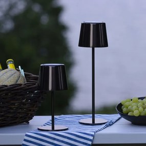 Brilliant G40939/76  Stolní AKU lampa XAANA černý chrom USB-C , CCT