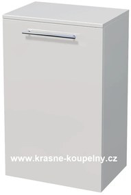 Intedoor nízká doplňková skříň s košem na prádlo,1 dveře, UNI SN 82/50 K Varianta: A0016 Bílá LESK