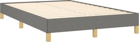 Box spring postel s matrací a LED tmavě šedá 120x190 cm textil 3270117