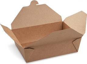 Wimex 48627 - nepromastitelný food box `L`, 2000 ml, 195 × 138 × 65 mm, kraft - 50 ks