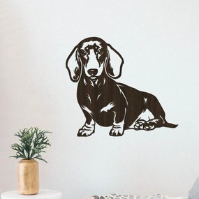dřevo života Dřevěná dekorace psa Jezevčík Zvolte rozměr (cm): 30x27, Zvolte barvu dekoru: Wenge