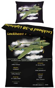 Povlečení P-38 Lightning (Rozměr : 1x140/220 + 1x90/70)