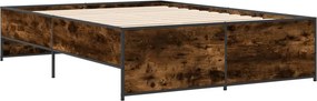 Rám postele kouřový dub 120 x 190 cm kompozitní dřevo a kov 3279909