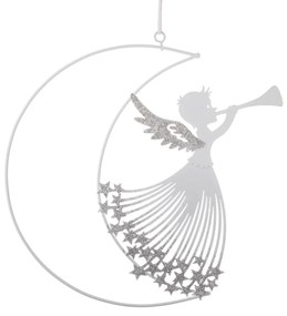Vánoční kovová dekorace Anděl, 20 x 21 x 0,5 cm