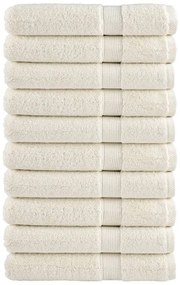 Premium ručníky SOLUND 10 ks krémové 100 x 200 cm 600 g/m² 137487