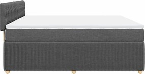 Box spring postel s matrací tmavě šedá 180x200 cm textil 3287543