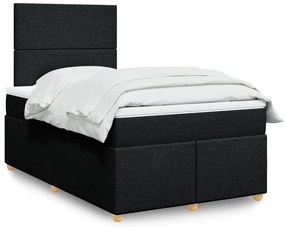 Box spring postel s matrací černá 120x200 cm textil 3291242