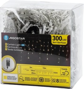 Aigostar - LED Venkovní dekorační řetěz 75xLED/6W/230V 15x0,6m IP44 teplá bílá