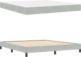Postel s boxspringem s matrací Světle šedá 180 x 200 cm textil 3398707