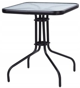 Zahradní stolek 60 cm Square černý