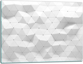 Skleněná Deska Na Krájení 52x40 Bílá Tvrzené Sklo 7v1