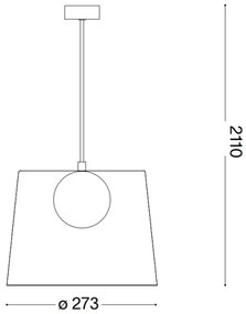 Ideal Lux - LED Lustr na lanku FADE 1xG9/3W/230V pr. 27,3 cm zlatá/kouřová