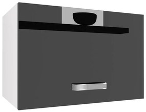 Kuchyňská skříňka Belini nad digestoř 60 cm černý lesk  INF SGP60/2/WT/B/0/F