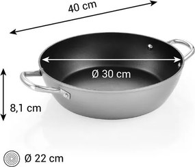 TESCOMA Pánev hluboká GrandCHEF+ ø 30 cm, 2 úchyty