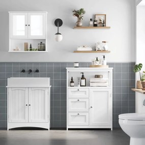 Komoda AUK-E1154 WT, mdf, bílá (60 x 30) cm