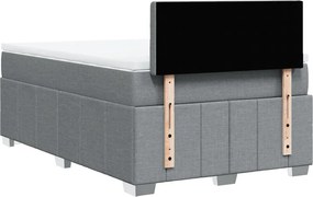 Box spring postel s matrací světle šedá 120x190 cm textil 3287021