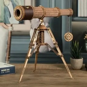RoboTime 3D dřevěné mechanické puzzle Pirátský dalekohled / od 14 let