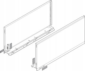 Blum 770F6002S Legrabox Pure boční strana F 600 mm černá