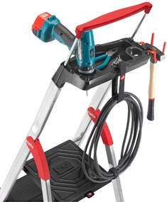 Hliníkové schůdky Hailo L100 Topline, 3+1 příčka, nosnost 150 kg, 8050-407