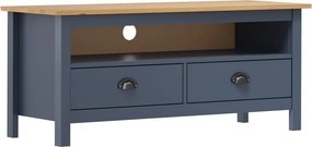 TV stolek Hill šedý 110 x 40 x 47 cm masivní borové dřevo 288925
