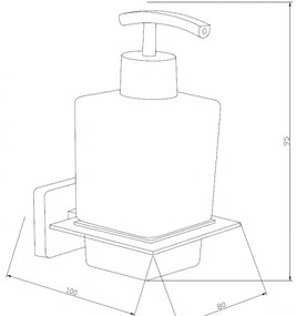 Mexen příslušenství, ARNO dávkovač mýdla, zlatá, 70207388-50