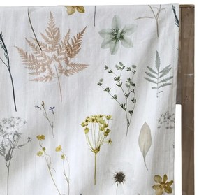 Krémový bavlněný ubrus s divokými květy Aix Wild Flowers - 140*240 cm