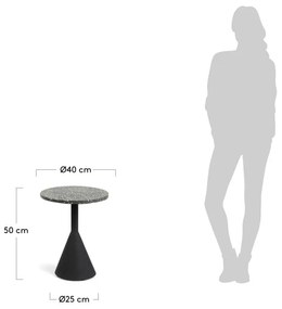 Odkládací stolek melano ø 40 cm černý MUZZA