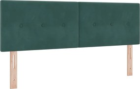 Postel s boxspringem s čelo Tmavě zelená 140 x 200 cm samet 3340391