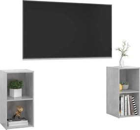 TV skříňky 2 ks betonově šedé 72x35x36,5 cm kompozitní dřevo 3079902