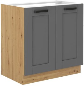 Kuchyňská skříňka LUNA 80 ZL 2F BB korpus: bílá, barva dvířek: bílá
