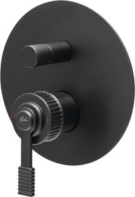 Sapho Sapho, VERSI podomítková sprchová baterie, 2 výstupy, černá matná, RV042/15