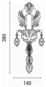 Nástěnné svítidlo KRISTALLO 1xE14/15W/230V