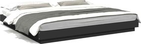 vidaXL Rám postele s LED osvětlením 180x200 cm kompozitní dřevo [3281079] Barva: Černá