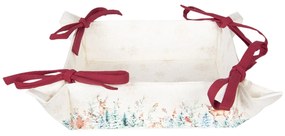 Textilní košíček na pečivo Dearly Christmas - 35*35*8 cm