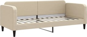 Válenda s přistýlkou krémová 80 x 200 cm textil 3196815