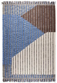 Modrý bavlněný koberec DUTCHBONE HAMPTON 200 x 300 cm