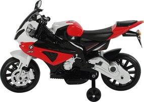 Dětská elektrická motorka HOMCOM 3-8 let s licencí BMW, rychlost 2,5-5 km/h, elektrická motorka s 12V baterií, koly a světly, 110x47x69 cm, černá a če