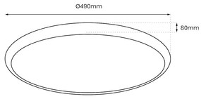 Dětské stropní LED svítidlo Mooncat, 1x LED 34w, 4000k, p