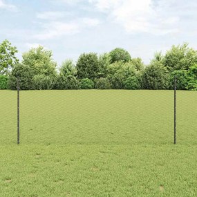 Hexagonální plot s podpěrou 10 x 0,8 m Ocel potažená PVC Šedá 3336819