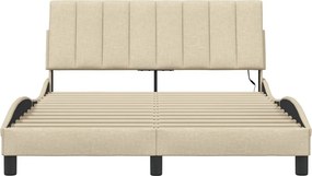 Rám postele bez matrace Hanko krémový 120 x 200 cm textil 3310452